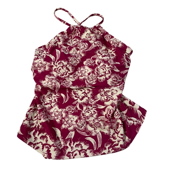 VENUS | Swim | 525 Venus Dark Red Rose Tankini Swimsuit Top Bikini Size ...